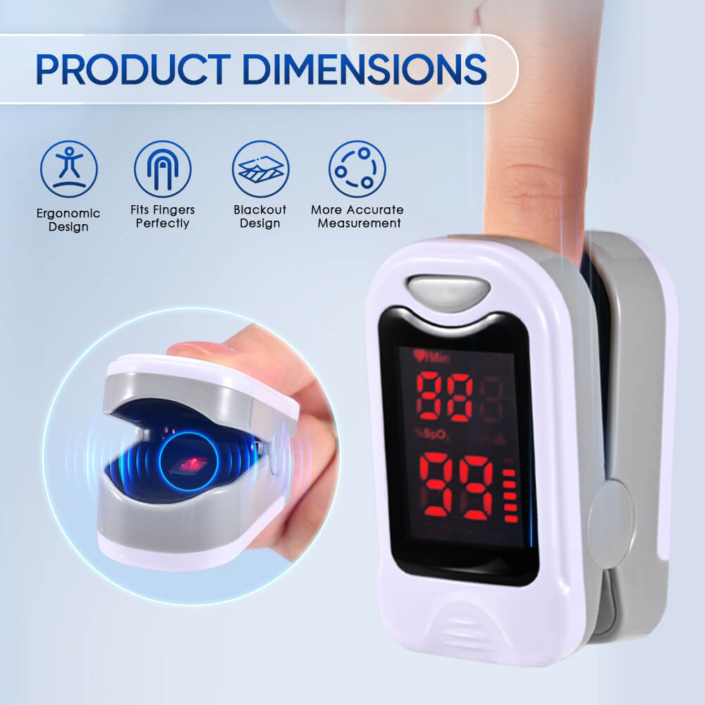Portable Digital Reading LED Display Finger Pulse Oximeter – OXYGENSOLVE