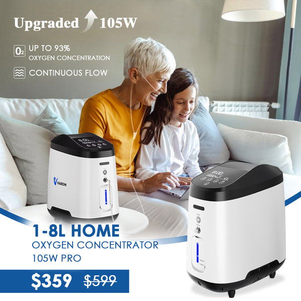 Free Shipping 1-8L/min Adjustable Home Oxygen Concentrator 105W ...