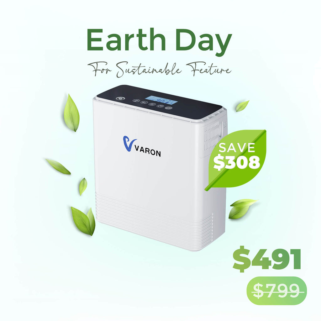 NEW Arrival VARON 1-6L Continuous Flow Portable Oxygen Concentrator NT – OXYGENSOLVE