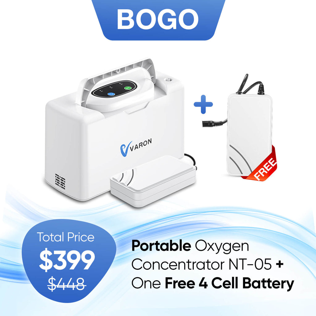 3L Continuous Portable Oxygen Concnetrator NT-05 & 1 Extra Battery ...