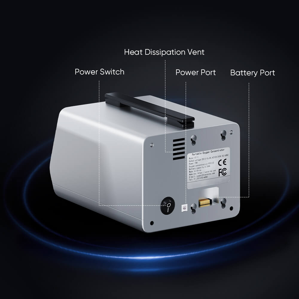 VARON 1-5L Versatile Continuous Flow Portable Oxygen Concentrator for – OXYGENSOLVE