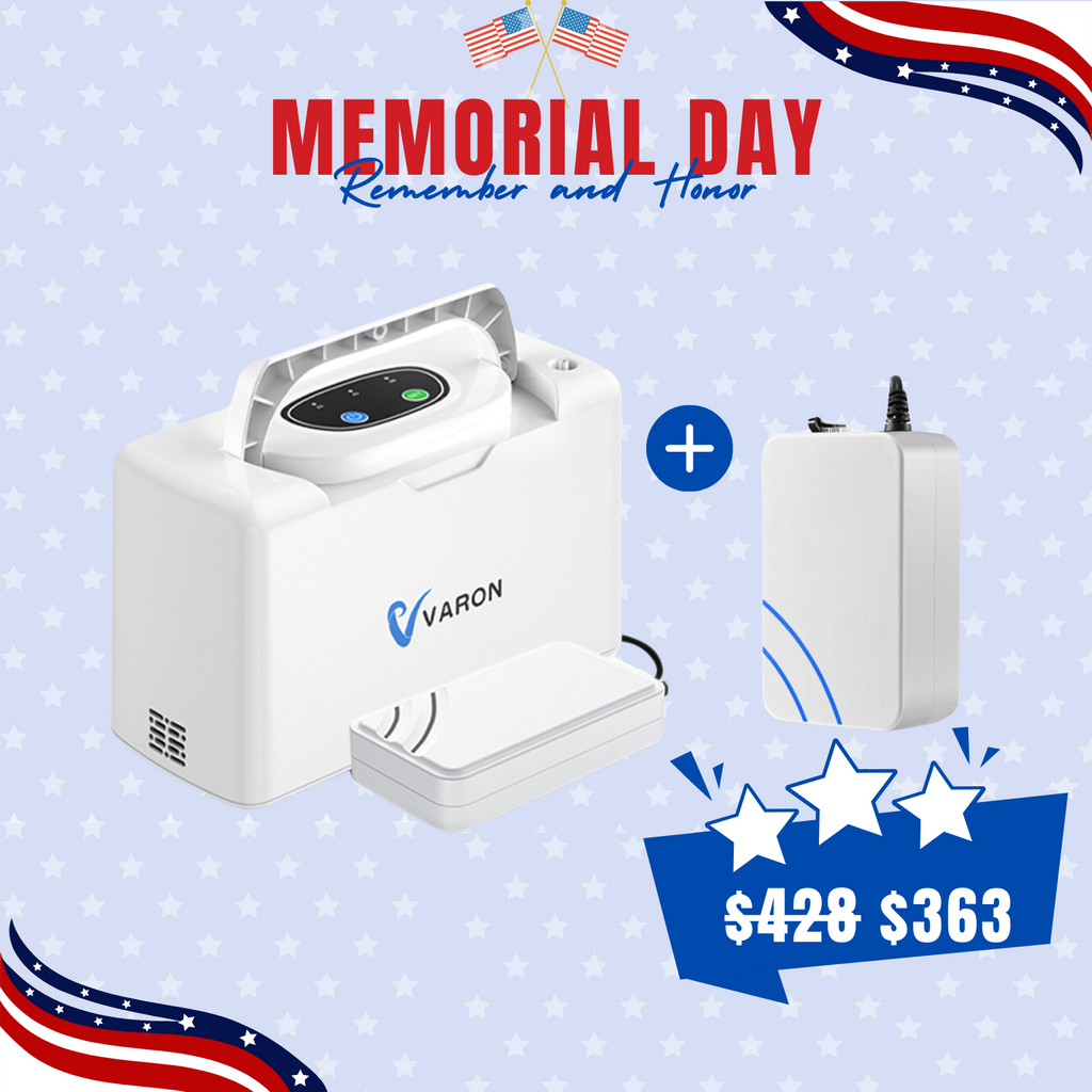 3L Continuous Flow Portable oxygen concentrator NT-05 + An Extra 8 Cel ...