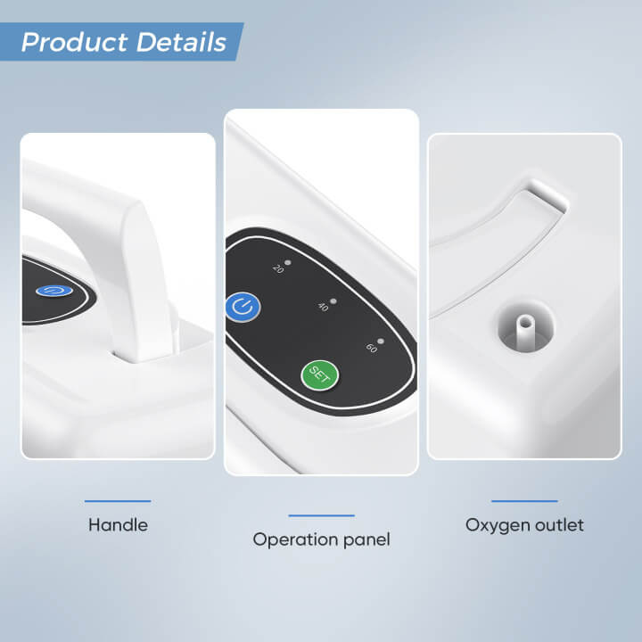 3.3 lbs Lightweight | 3L Portable Continuous Flow Oxygen Concentrator ...