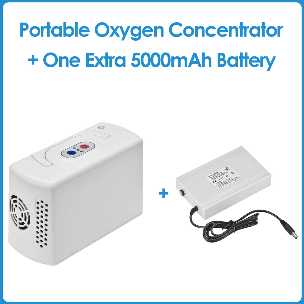 Portable OXygen Concnetrator TP-B1 + One Extra 5000mAh Battery ...