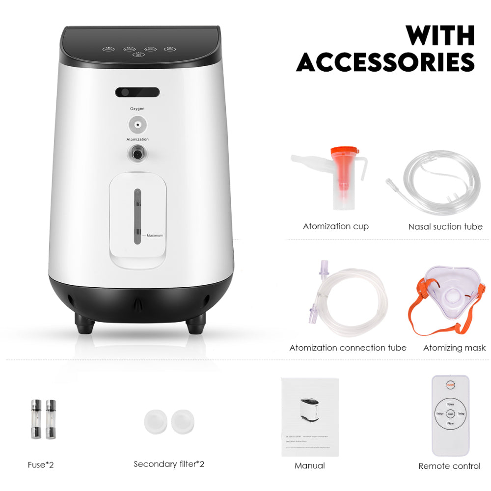 Free Shipping 1-7L/min Adjustable Home Oxygen Concentrator 105W ...